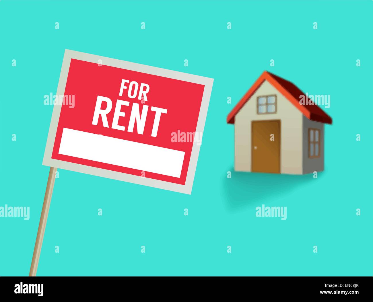House rent sign hi-res stock photography and images - Alamy