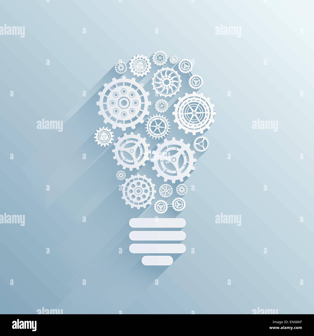 Light bulb made of cogs and wheels vector Stock Vector Image & Art - Alamy