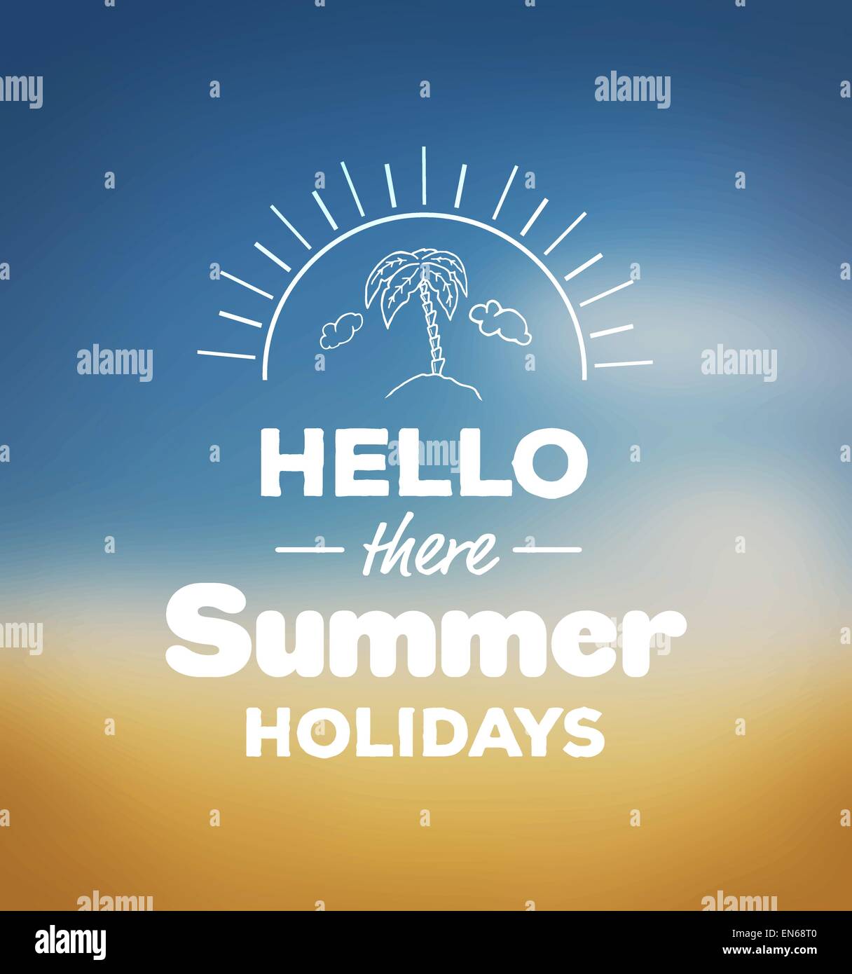 Hello there summer holidays vector Stock Vector Image & Art - Alamy