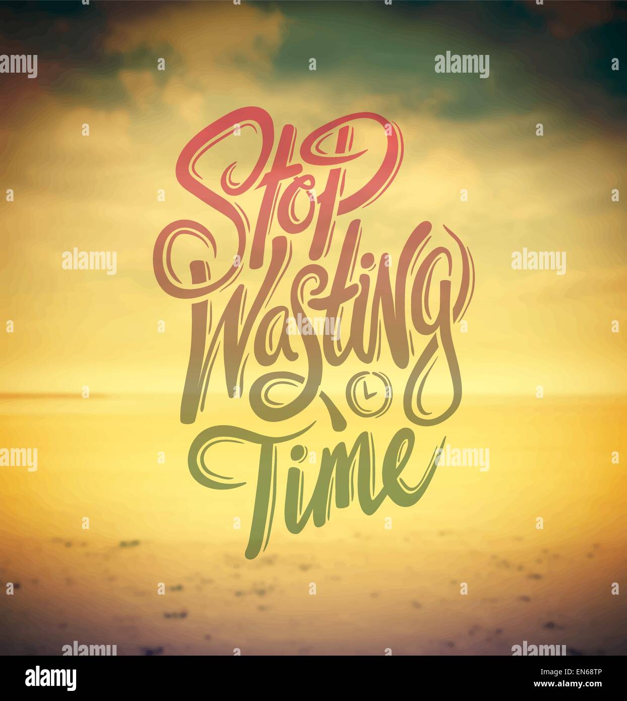 Stop wasting time vector Stock Vector Image & Art - Alamy