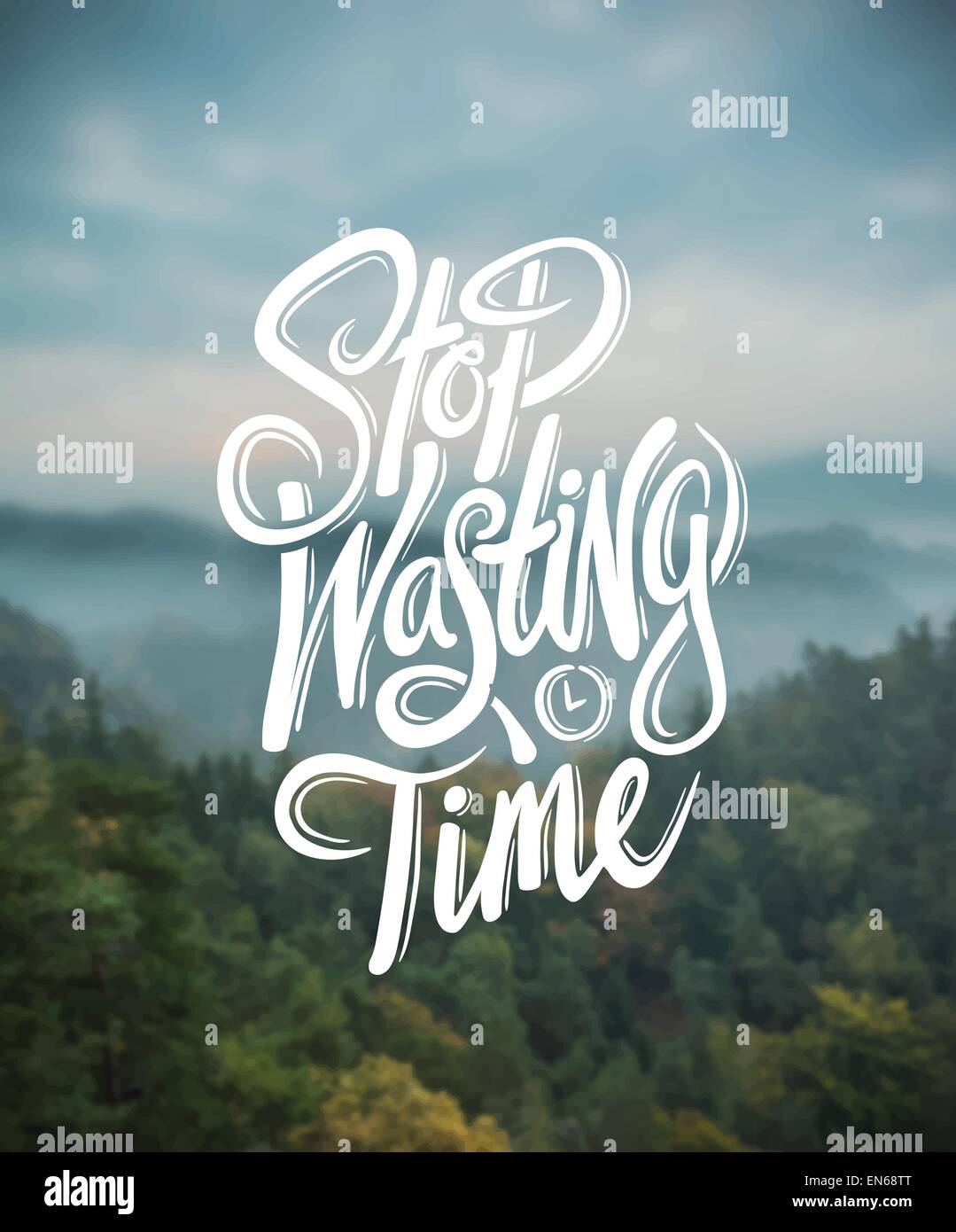 Stop wasting time vector Stock Vector Image & Art - Alamy