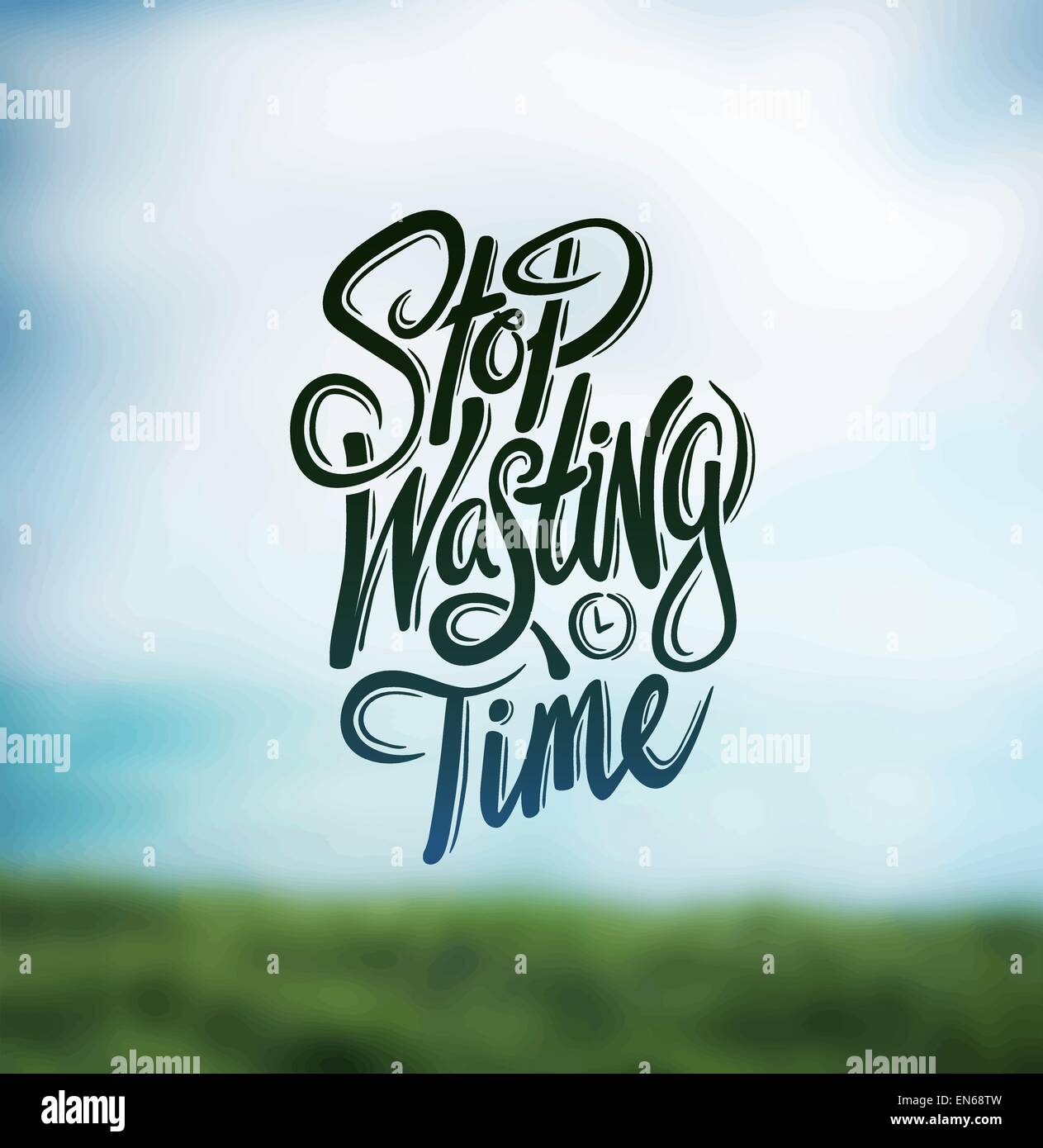 Stop wasting time vector Stock Vector Image & Art - Alamy