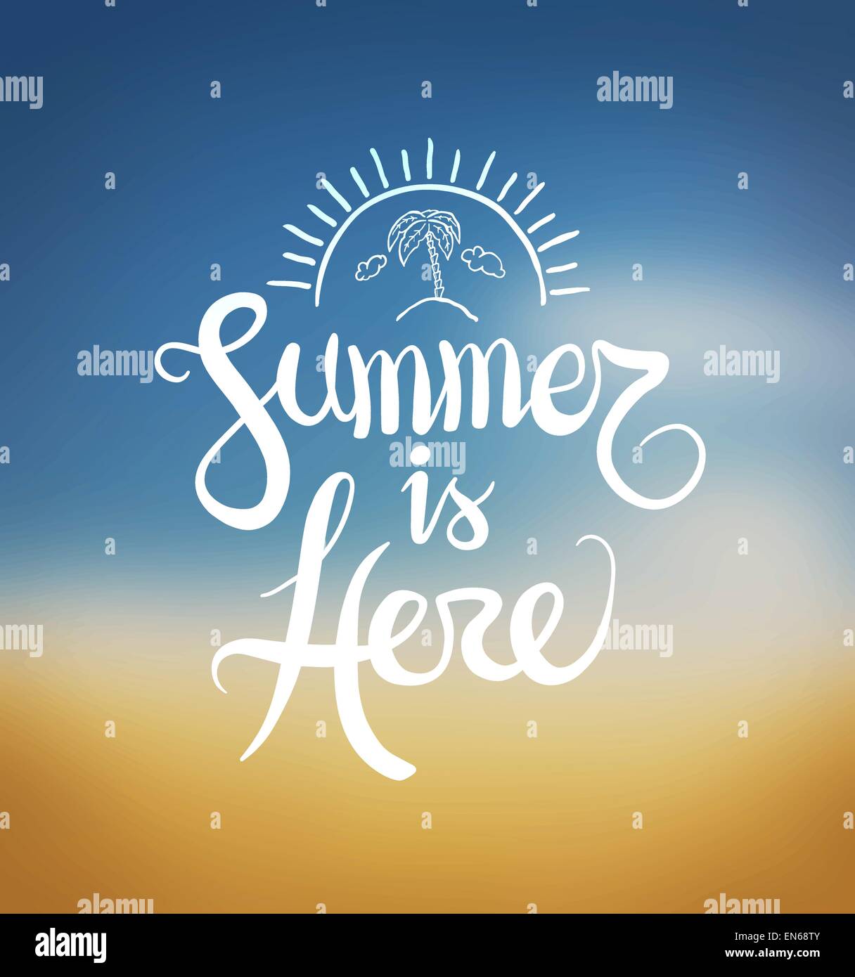 Summer is here vector Stock Vector Image & Art - Alamy