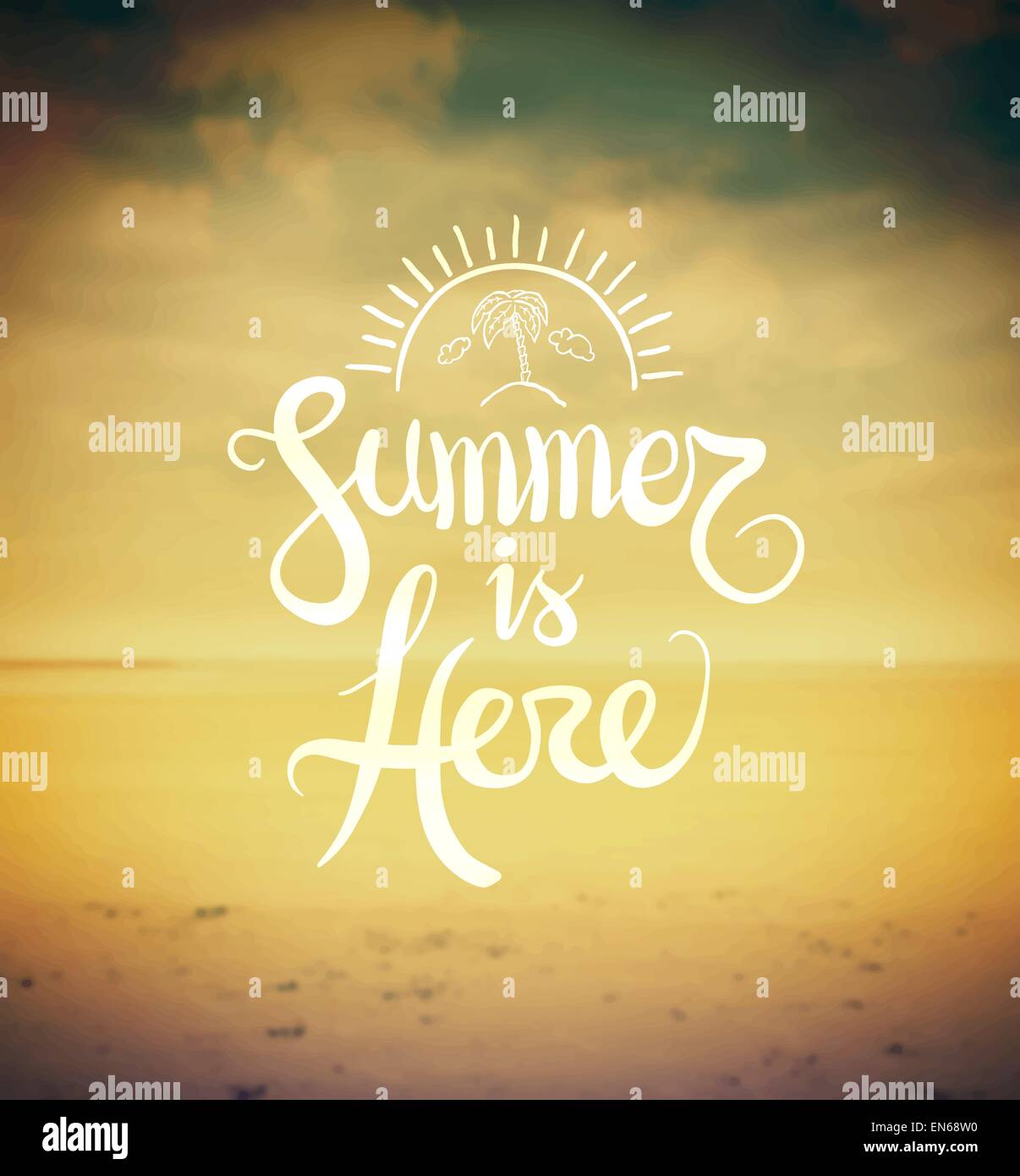 Summer is here vector Stock Vector Image & Art - Alamy
