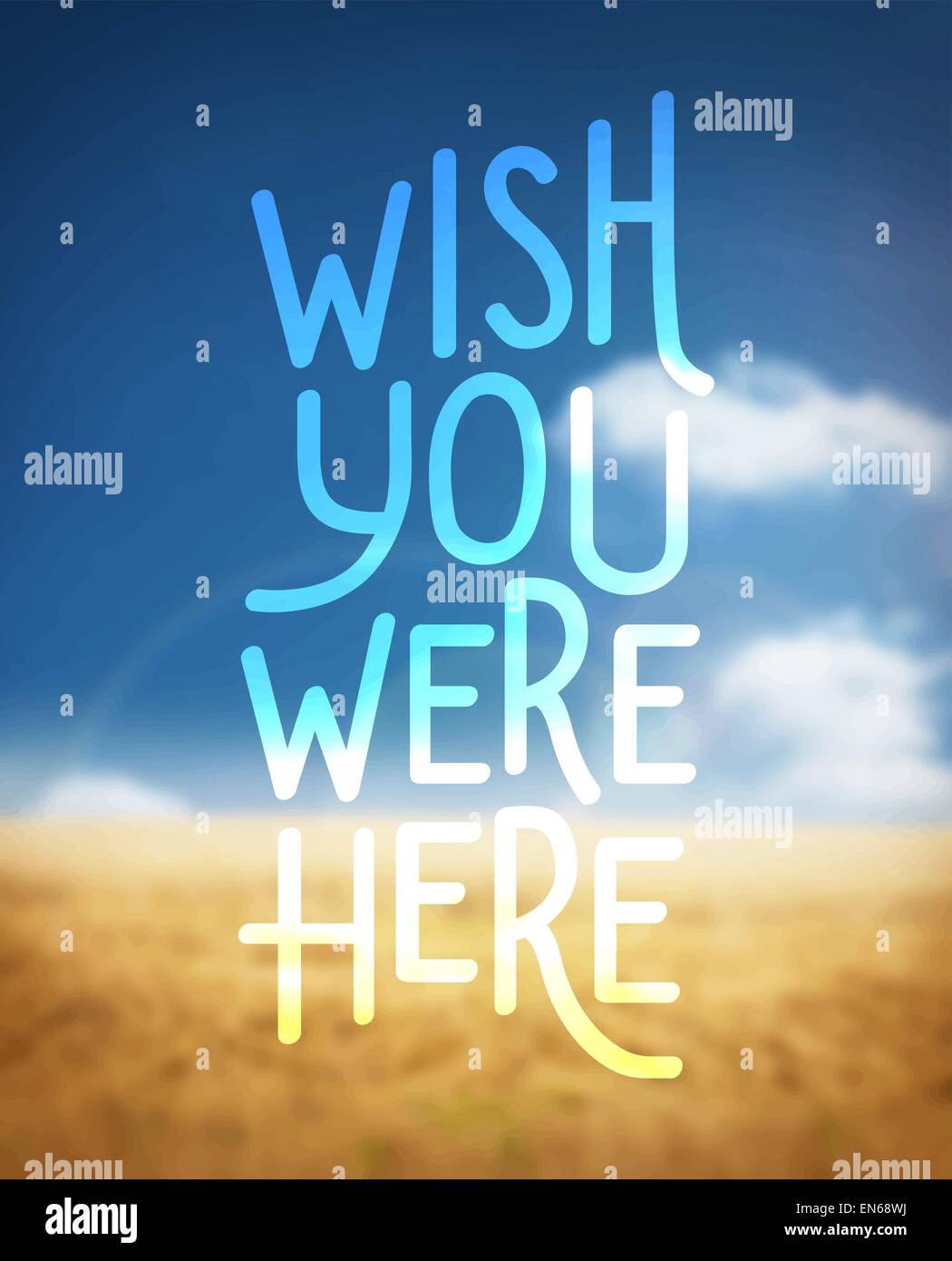 Wish you were here vector Stock Vector Image & Art - Alamy