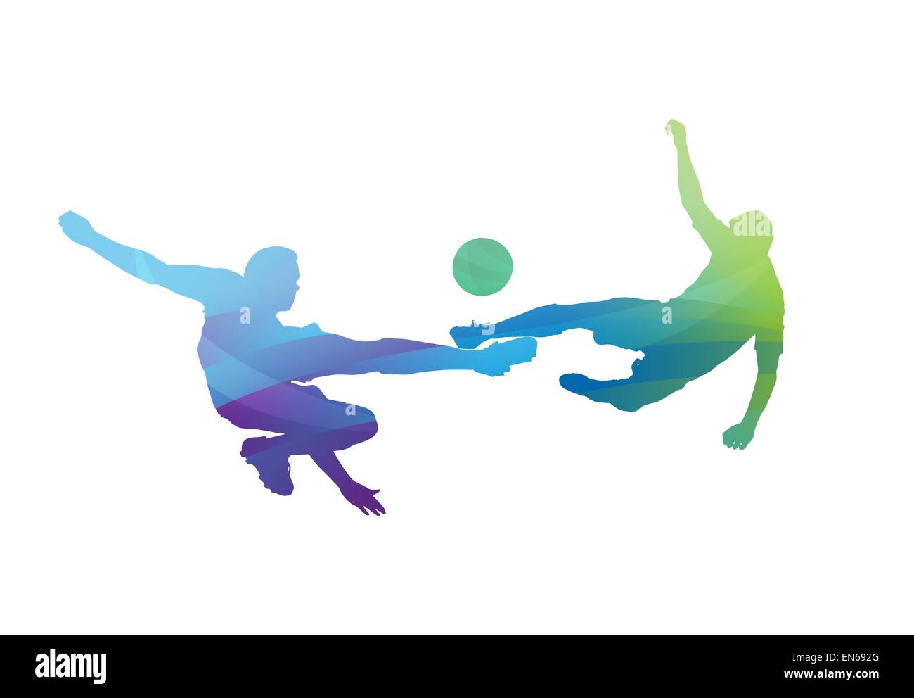 Football players tackling for the ball vector Stock Vector Image & Art ...