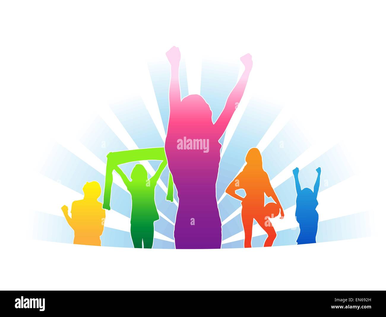 People cheering Stock Vector Images - Alamy