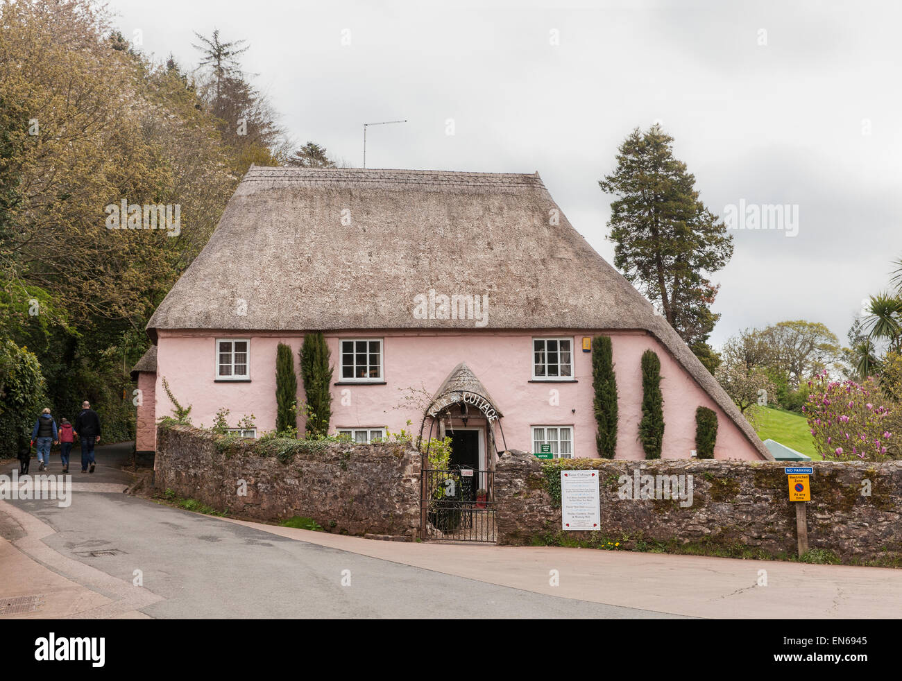 Rose Cottage - a thatched cottage used as a restaurant in the village ...