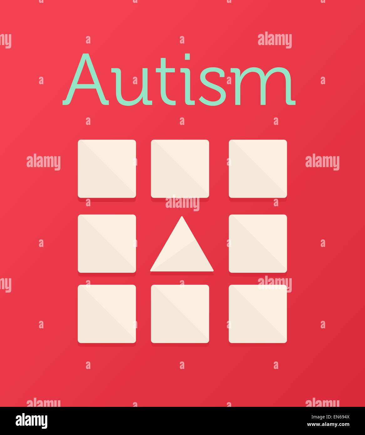Autism vector with triangle and squares Stock Vector Image & Art - Alamy