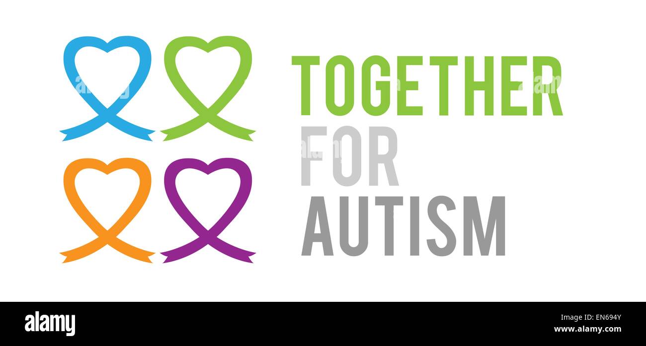 Together for autism vector Stock Vector Image & Art - Alamy