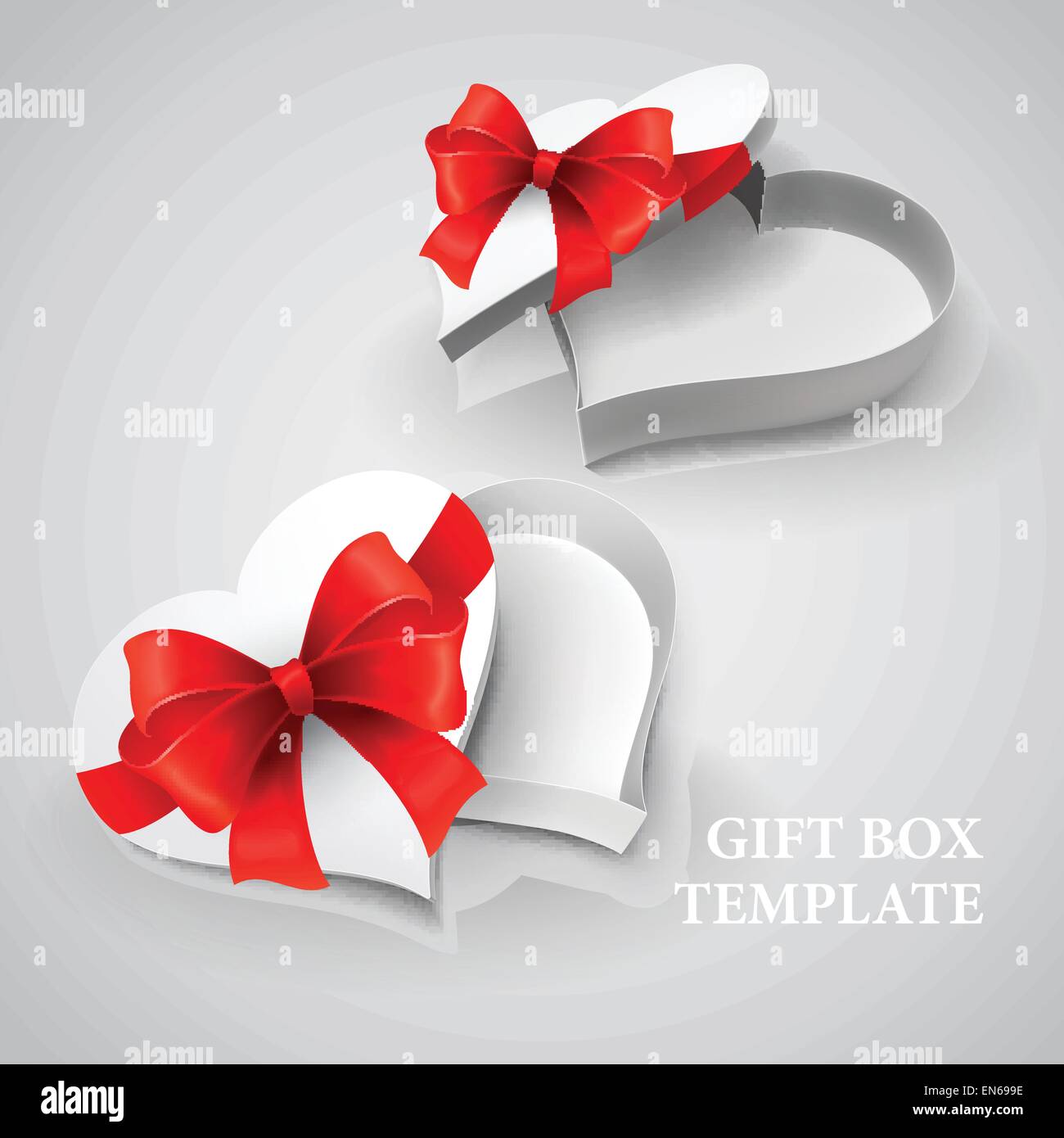 Valentine's Day heart shape box. Vector illustration Stock Vector Image ...