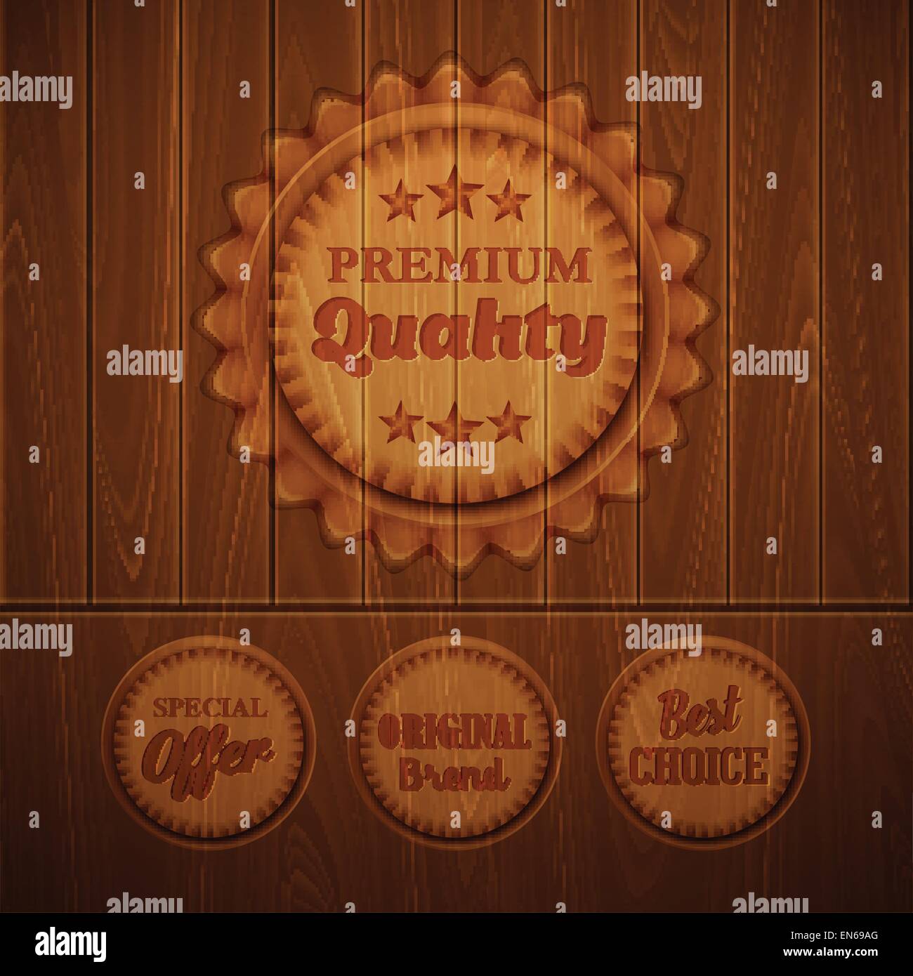 Vintage stamp on wood Stock Vector Images - Alamy