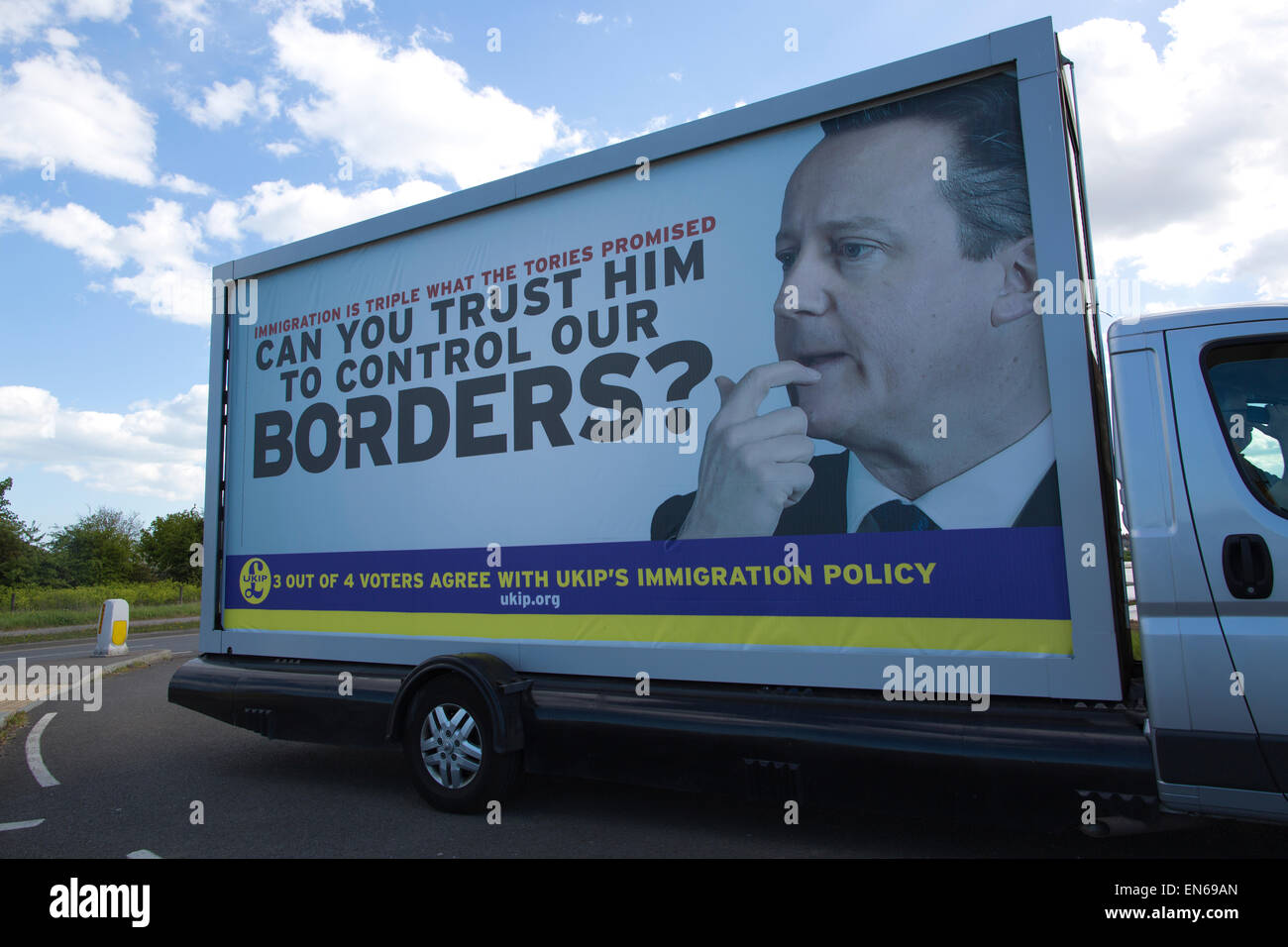 United Kingdom Independence Party (UKIP) placard in the outskirts of ...