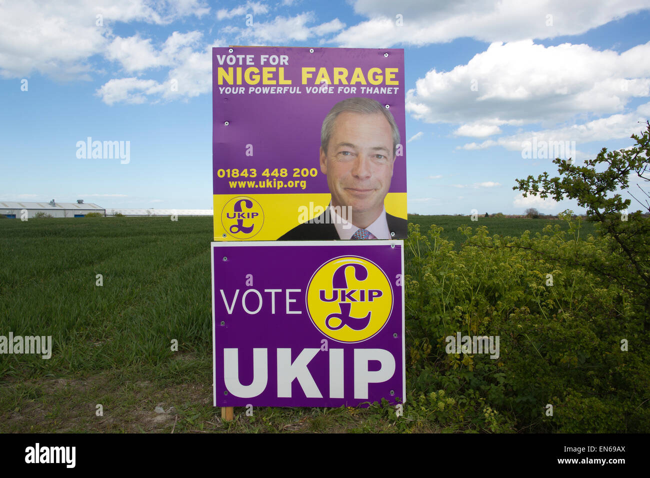 United Kingdom Independence Party (UKIP) placard in the outskirts of ...