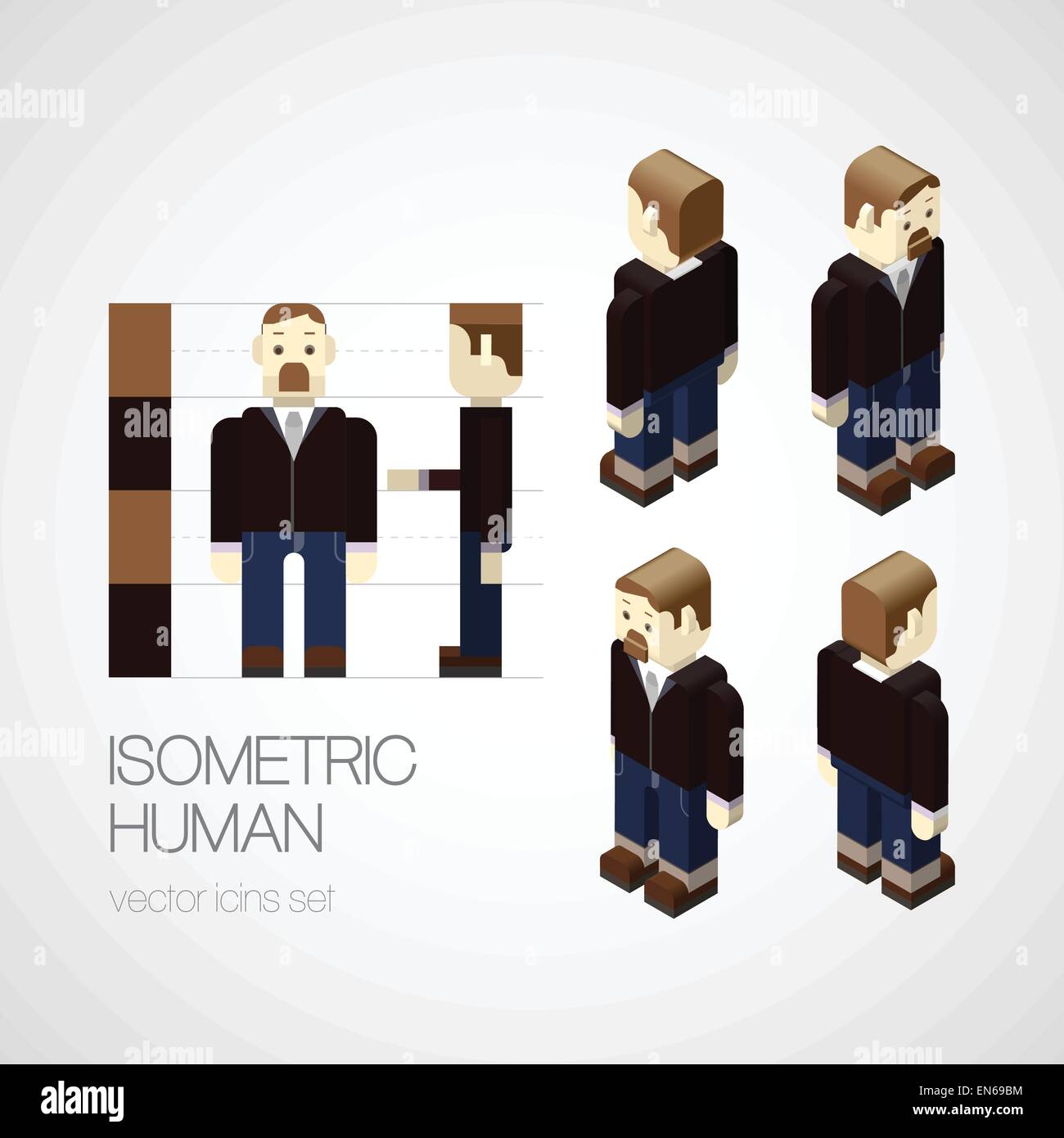 Vector isometric human set. Icon vector illustration Stock Vector Image ...