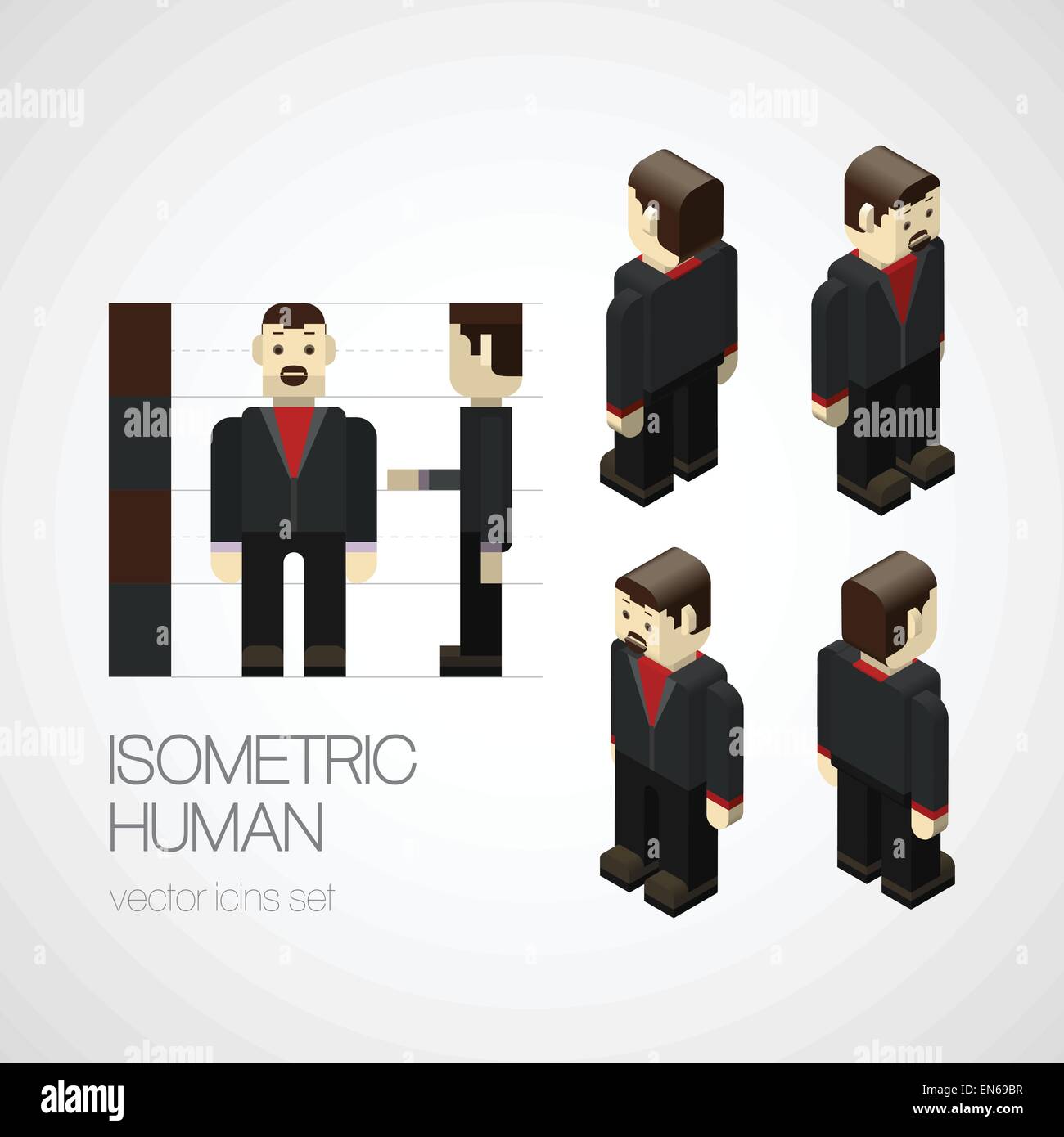 Vector isometric human set. Icon vector illustration Stock Vector Image ...
