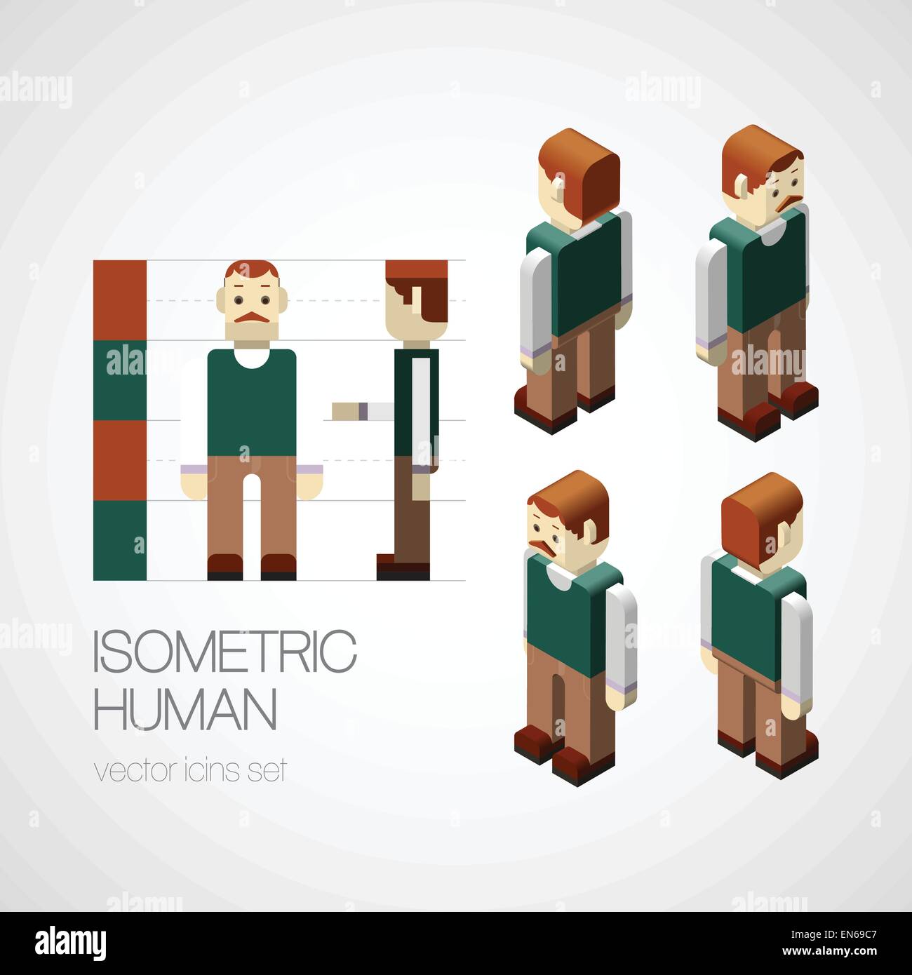 Vector isometric human set. Icon vector illustration Stock Vector Image ...