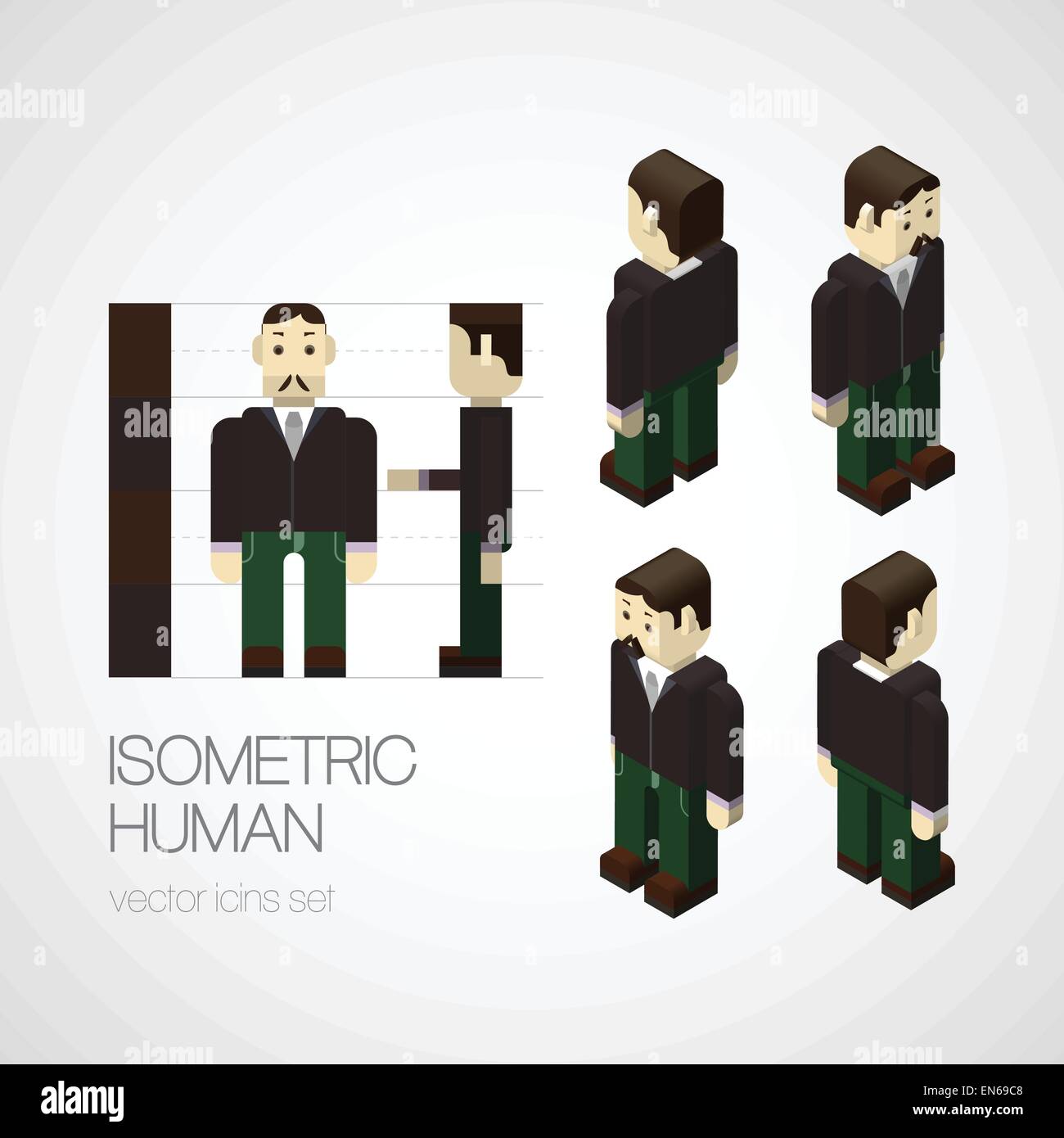 Vector isometric human set. Icon vector illustration Stock Vector Image ...