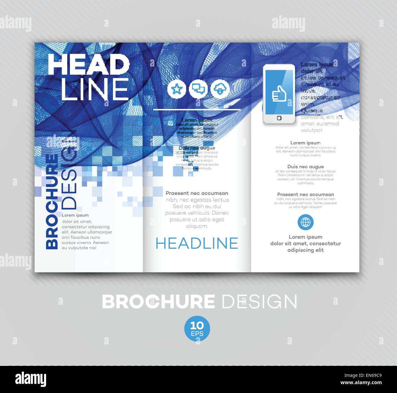 Brochure business card leaflet Stock Vector Images - Alamy