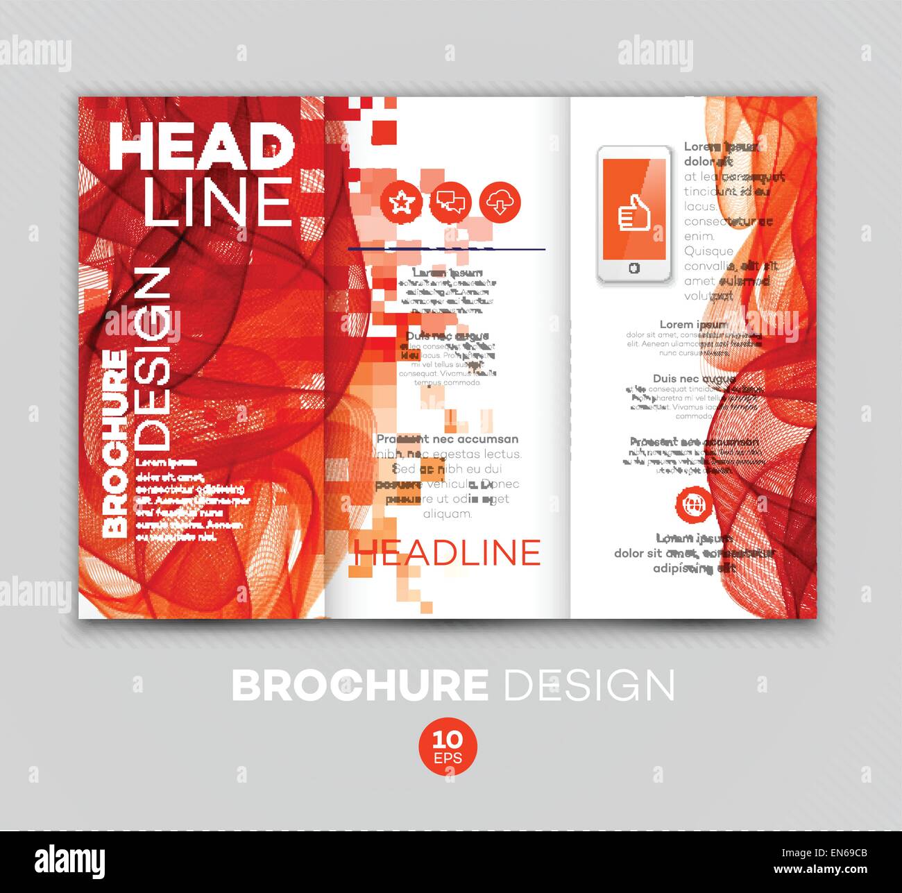 Template for brochure. Vector illustration EPS 10 Stock Vector Image ...