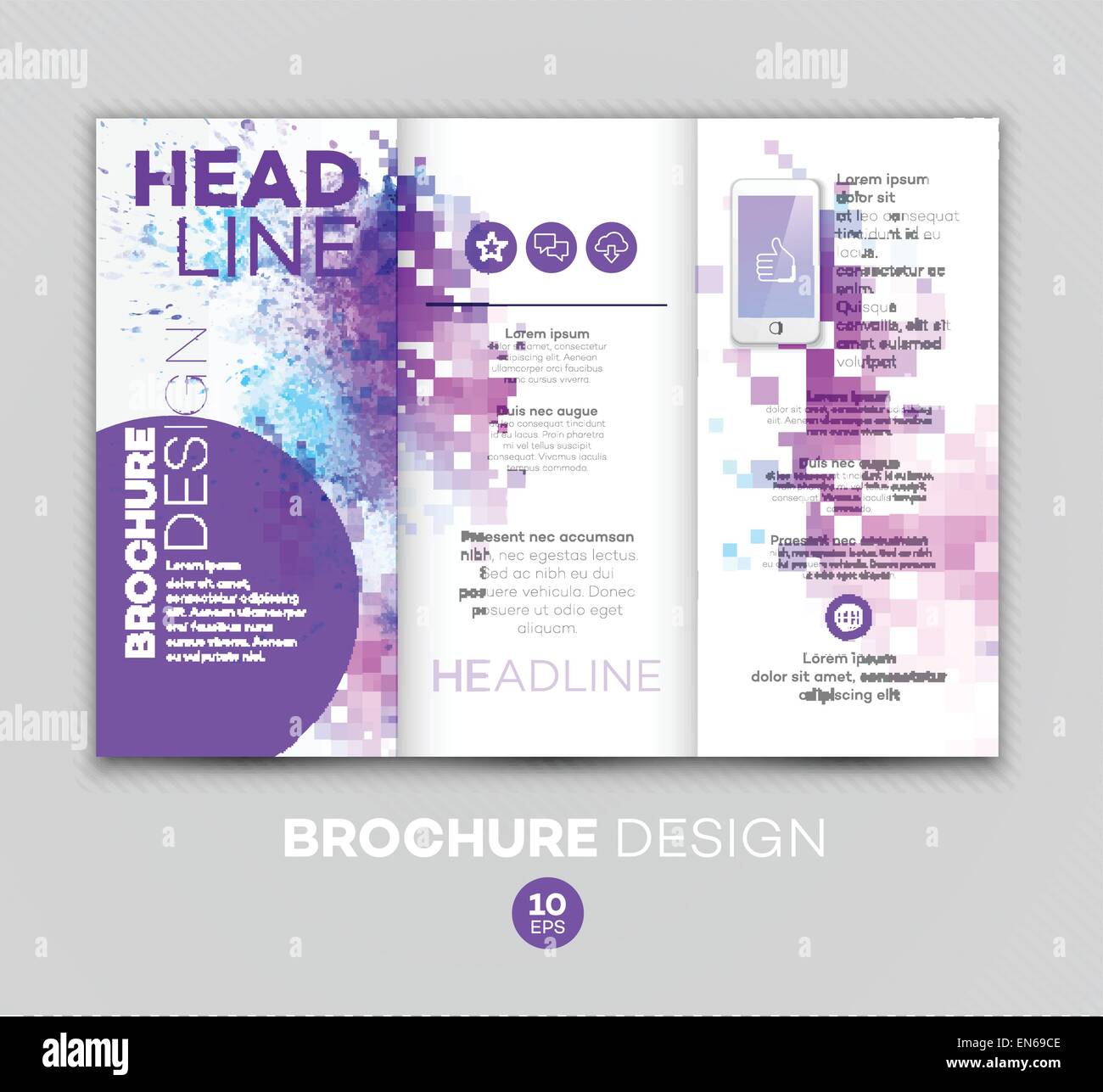 Template for brochure. Vector illustration EPS 10 Stock Vector Image ...