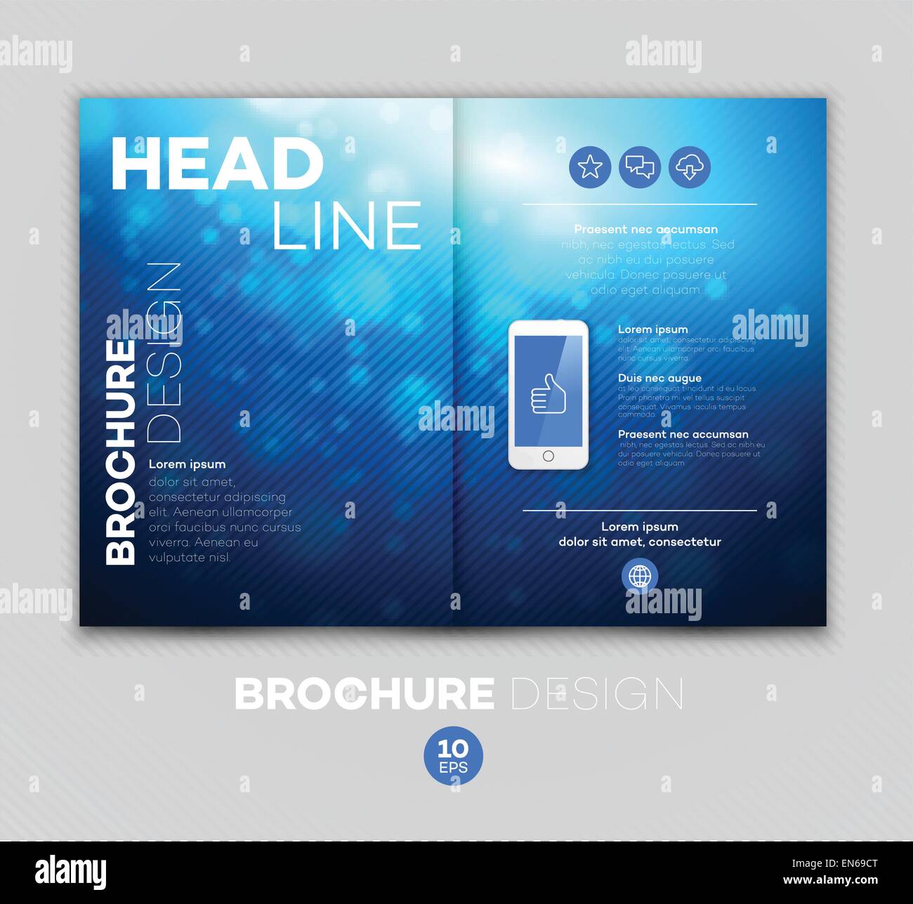 Template for brochure. Vector illustration EPS 10 Stock Vector Image ...