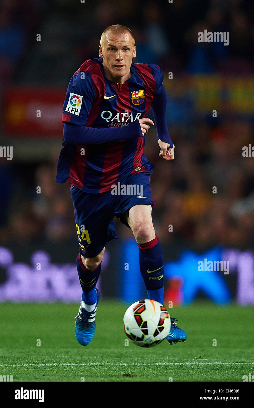 Barcelona, Spain. 28th Apr, 2015. Jeremy Mathieu (FC Barcelona), during ...