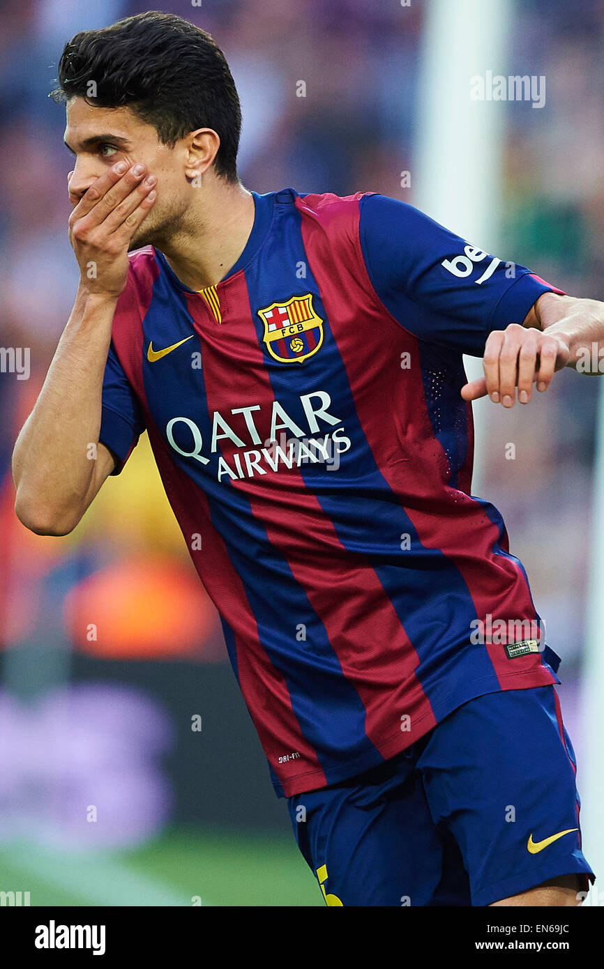 Barcelona, Spain. 28th Apr, 2015. Marc Bartra (FC Barcelona), during La ...