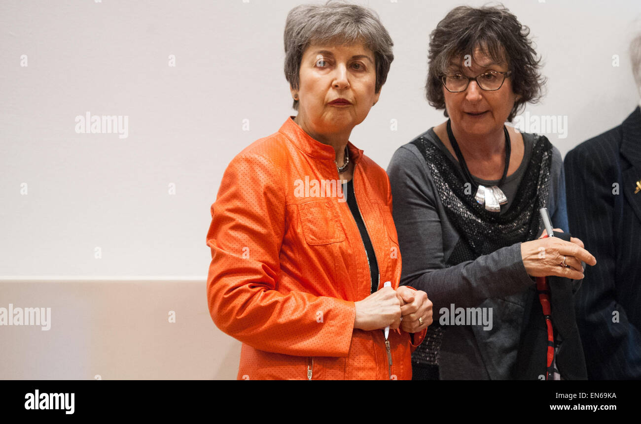 Lueneburg, Germany. 29th Apr, 2015. The joint plaintiffs Ilona Kalman ...