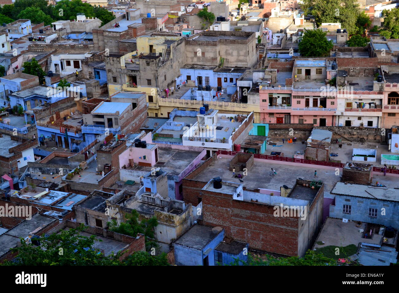 Jaipur Houses at Dusk Stock Photo - Alamy