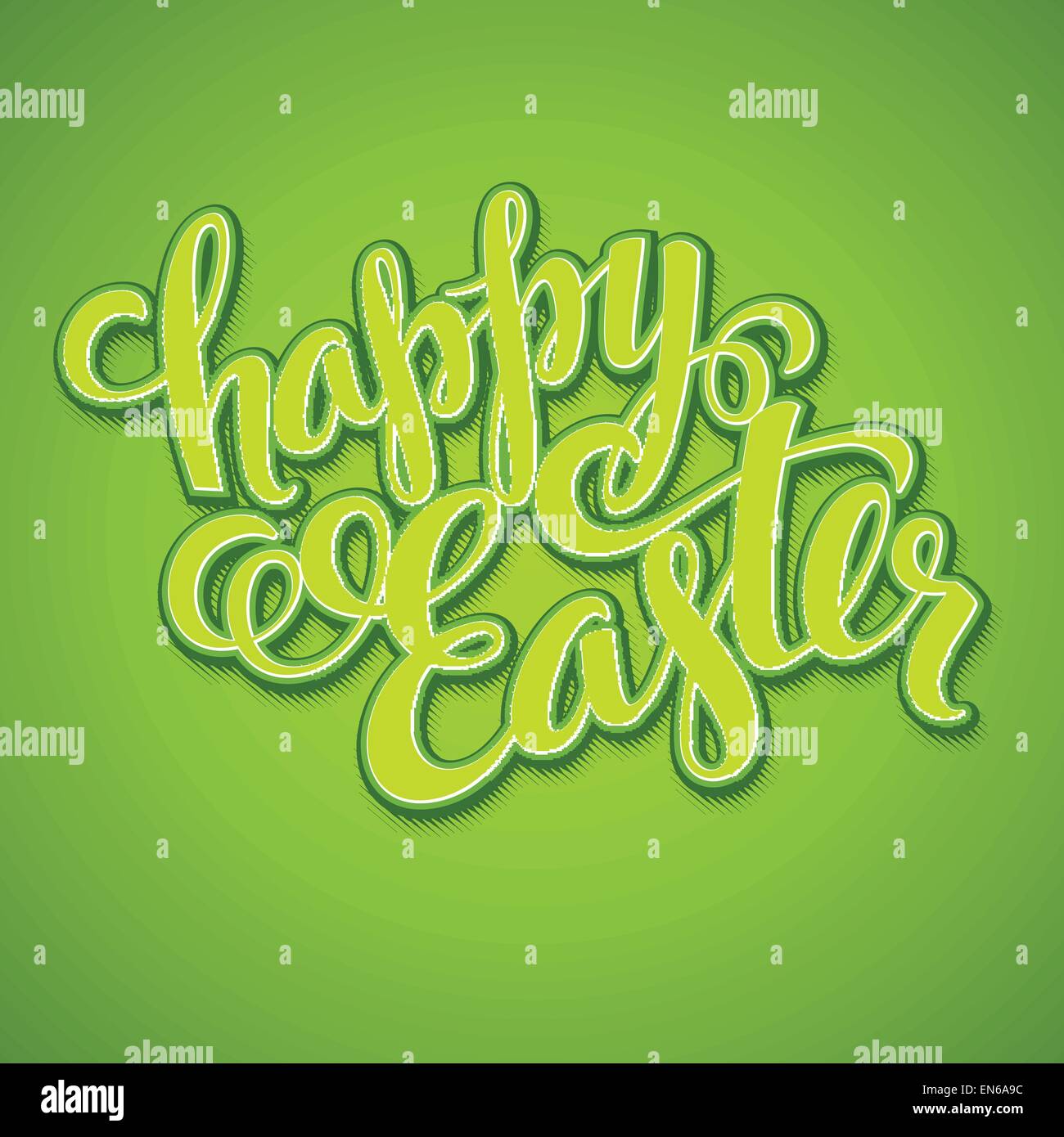Title Happy Easter. Hand drawn lettering. Vector illustration Stock ...