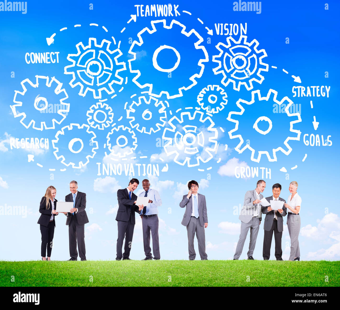 Team Teamwork Goals Strategy Vision Business Support Concept Stock ...