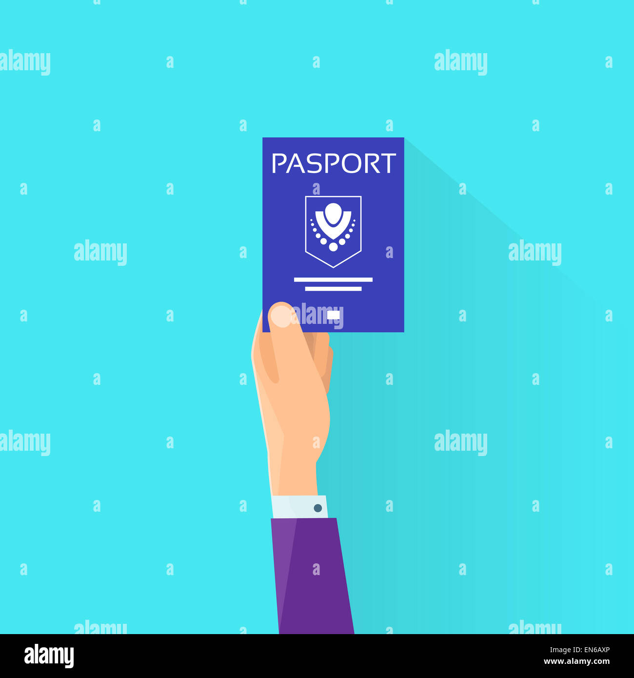 Passport flat hi-res stock photography and images - Alamy