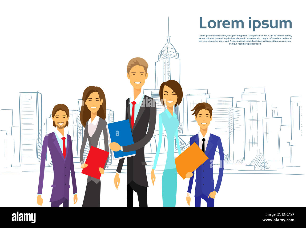 Business People Group Executives Team Cartoon Stock Photo - Alamy