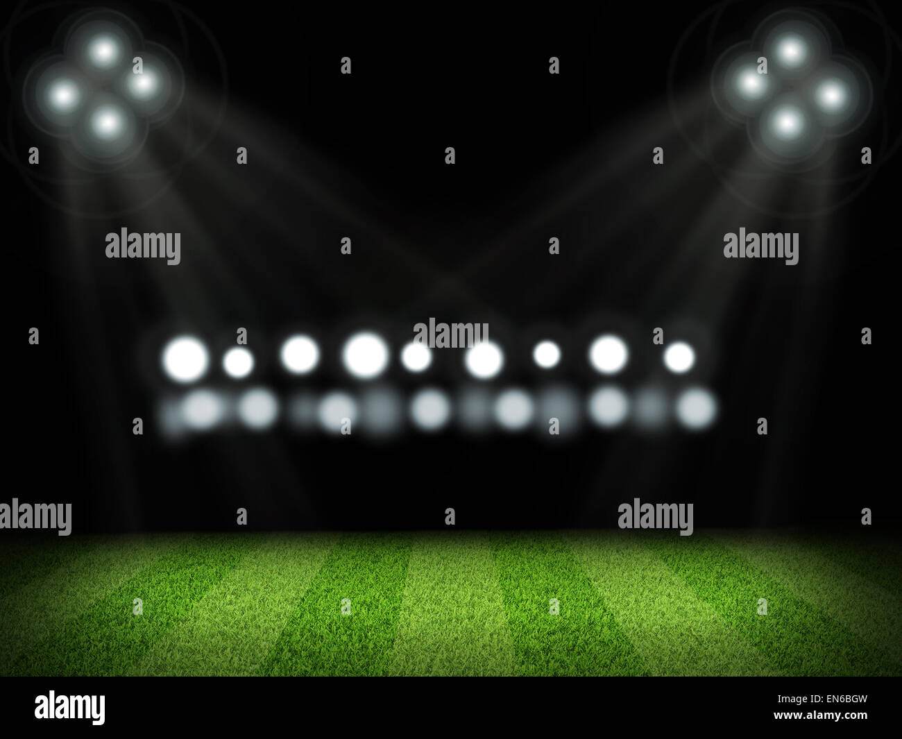 Empty football field at night hi-res stock photography and images - Alamy