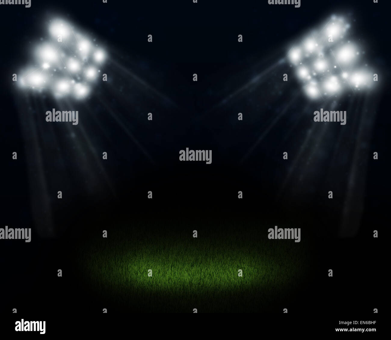 Dark empty stadium with bright spot Stock Photo - Alamy