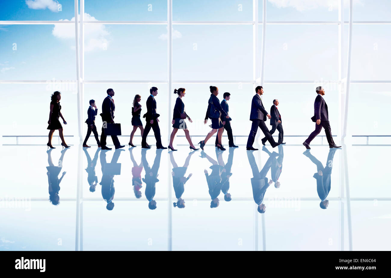 Business People Walking Office Concept Stock Photo - Alamy