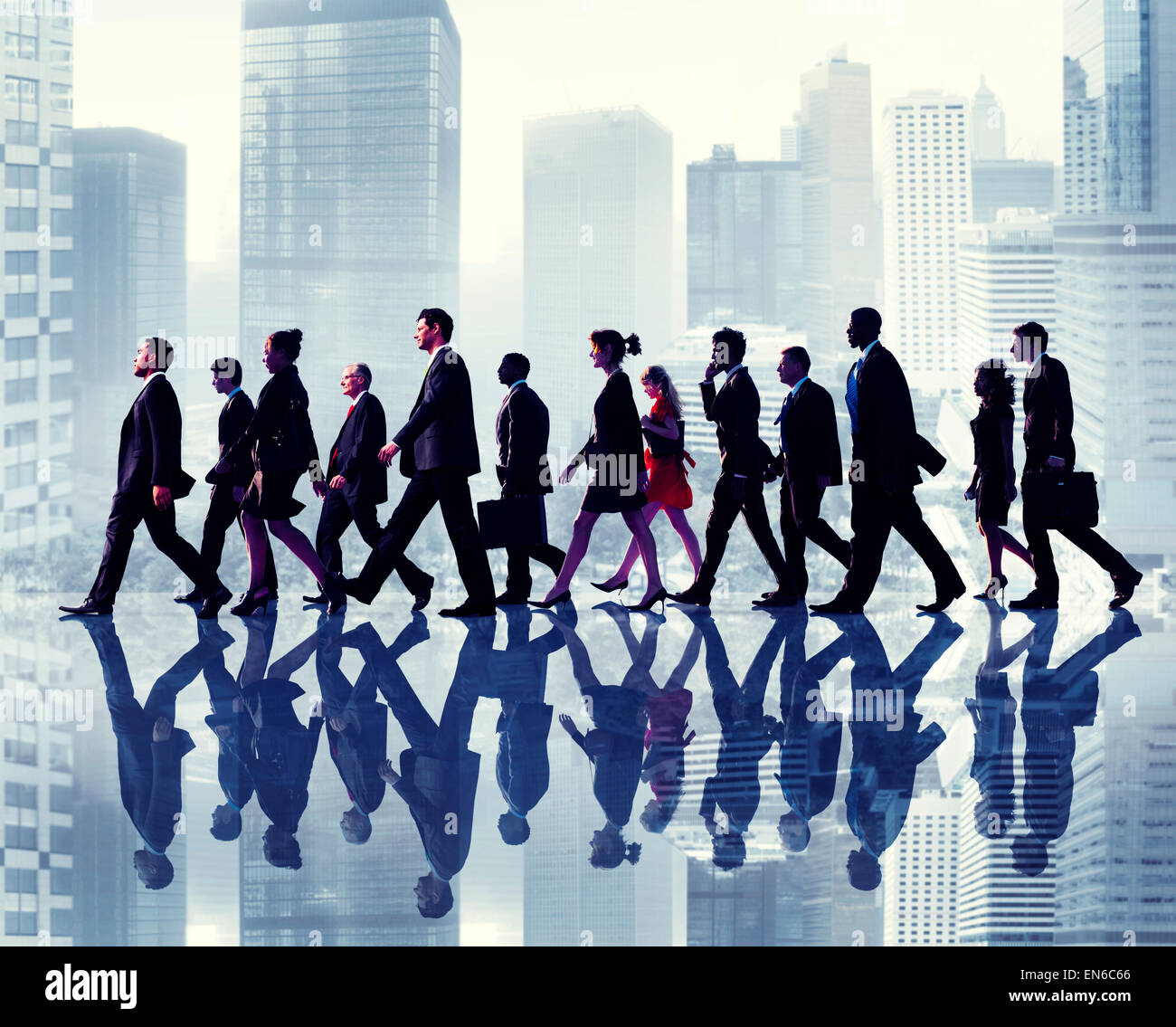 Business People Commuter Walking City Concept Stock Photo - Alamy