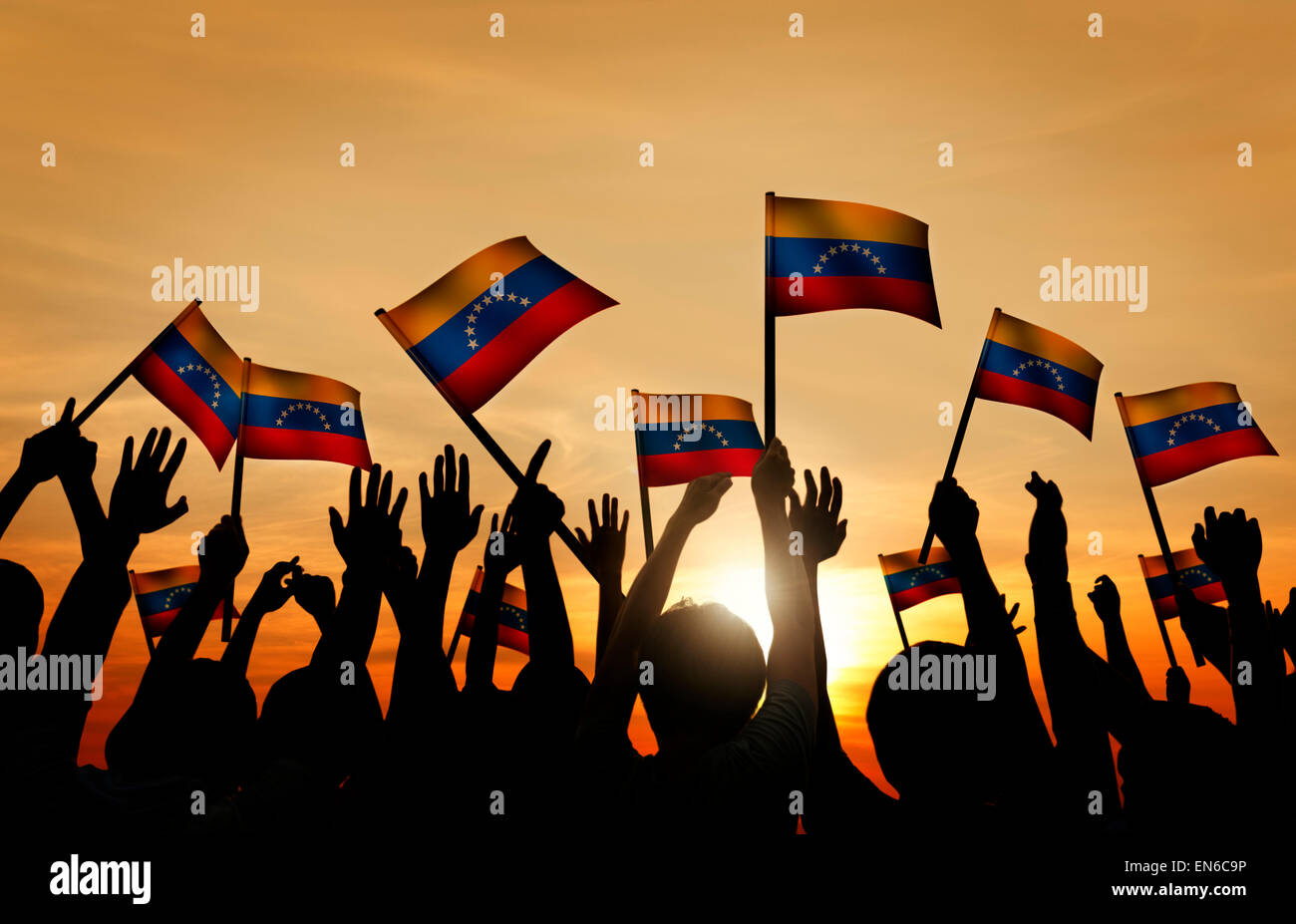 Venezuela flags in hands hi-res stock photography and images - Alamy