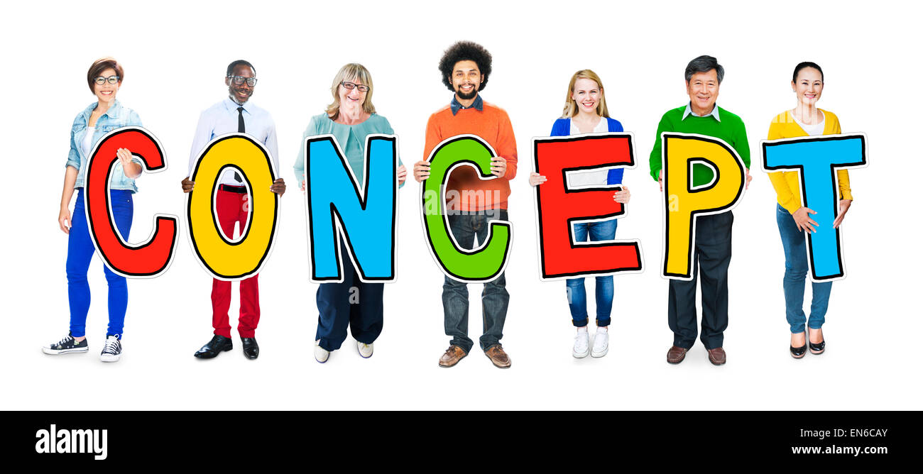 Group of People Standing Holding Concept Stock Photo - Alamy