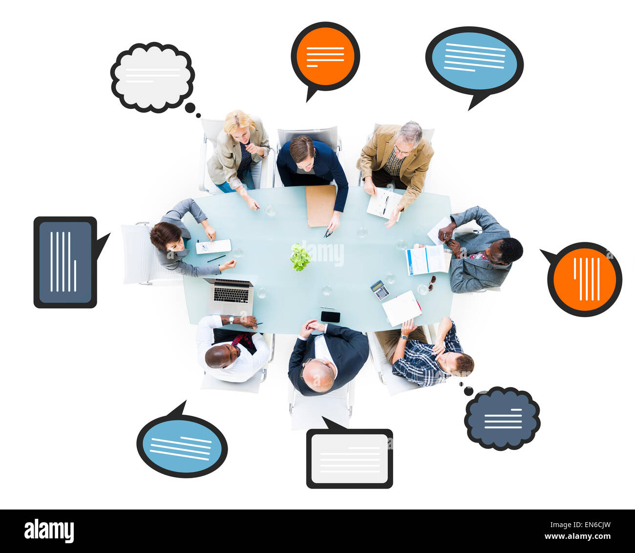 Businessman discussing in meeting Cut Out Stock Images & Pictures - Alamy