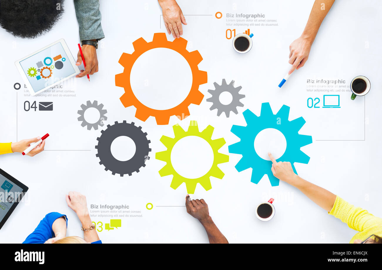 Group of Business People Discussing Teamwork Stock Photo - Alamy