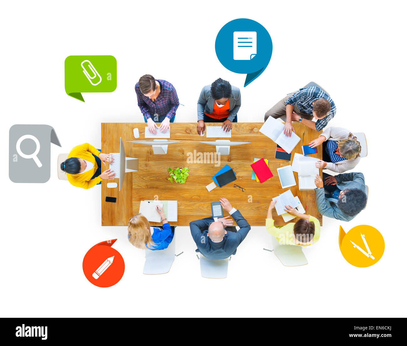 Collaboration computers Cut Out Stock Images & Pictures - Alamy