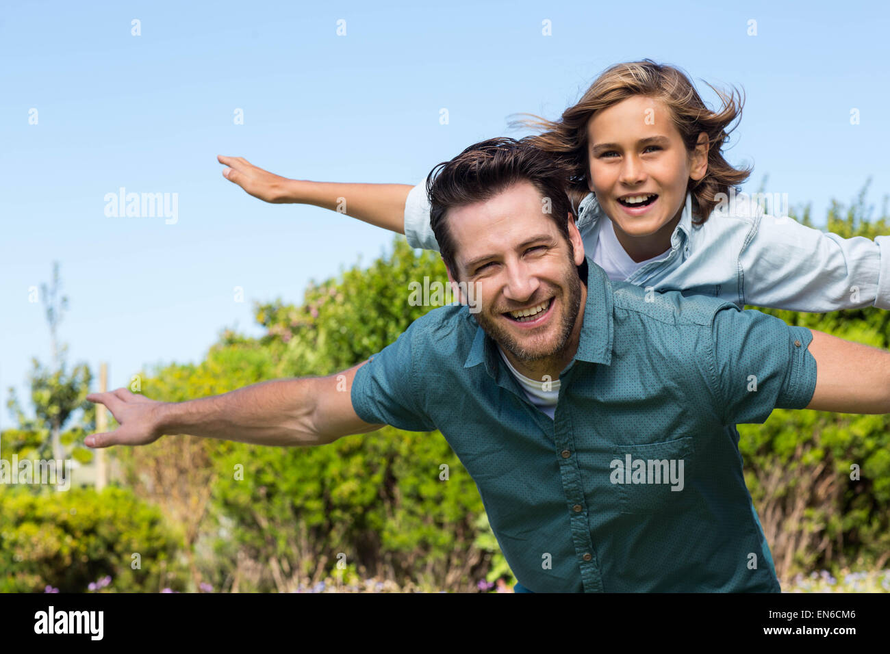 Father and son having fun Stock Photo - Alamy