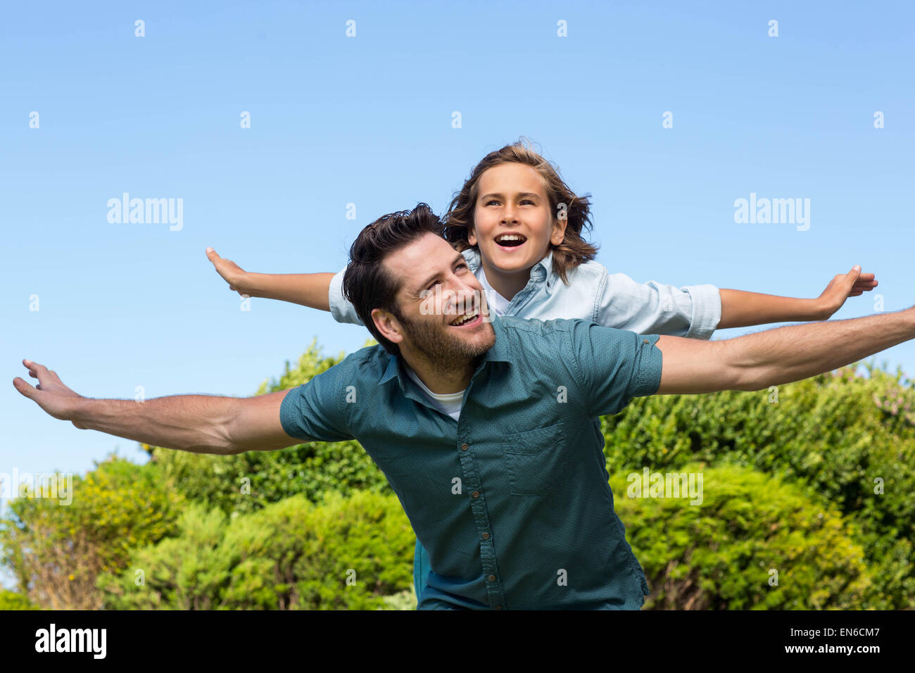 Father and son having fun Stock Photo - Alamy