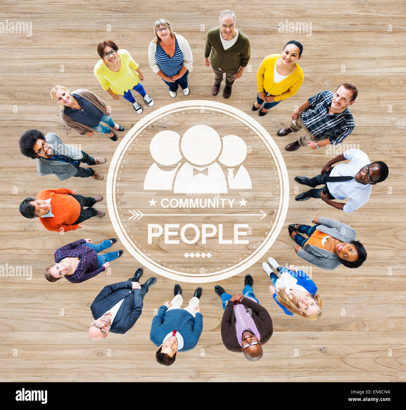 Diverse group forming circle hi-res stock photography and images - Alamy