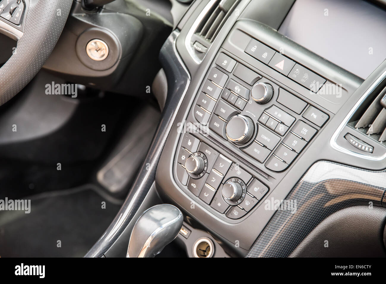 Modern Car Interior With Dashboard View Stock Photo - Alamy