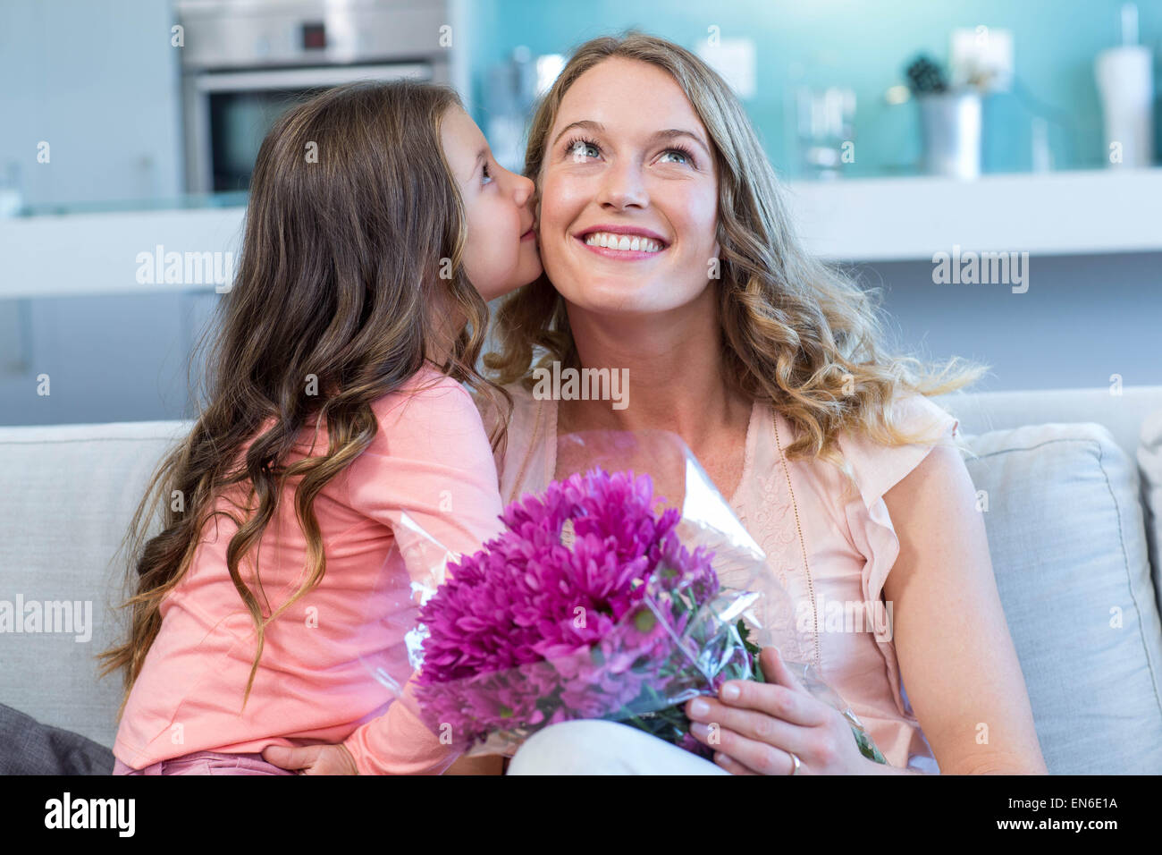 Mother daughter mother's day flowers hi-res stock photography and ...