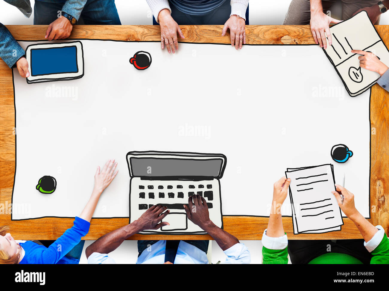 Group of Diverse Business People in a Meeting Stock Photo - Alamy