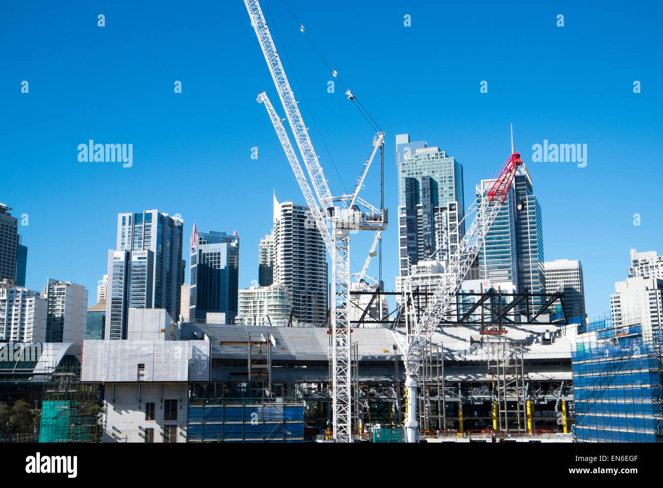 construction of darling harbour live precinct in Sydney with world ...
